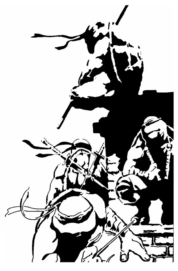 Free Digital Art STL Download - TMNT stencilby SMT_M 🦊