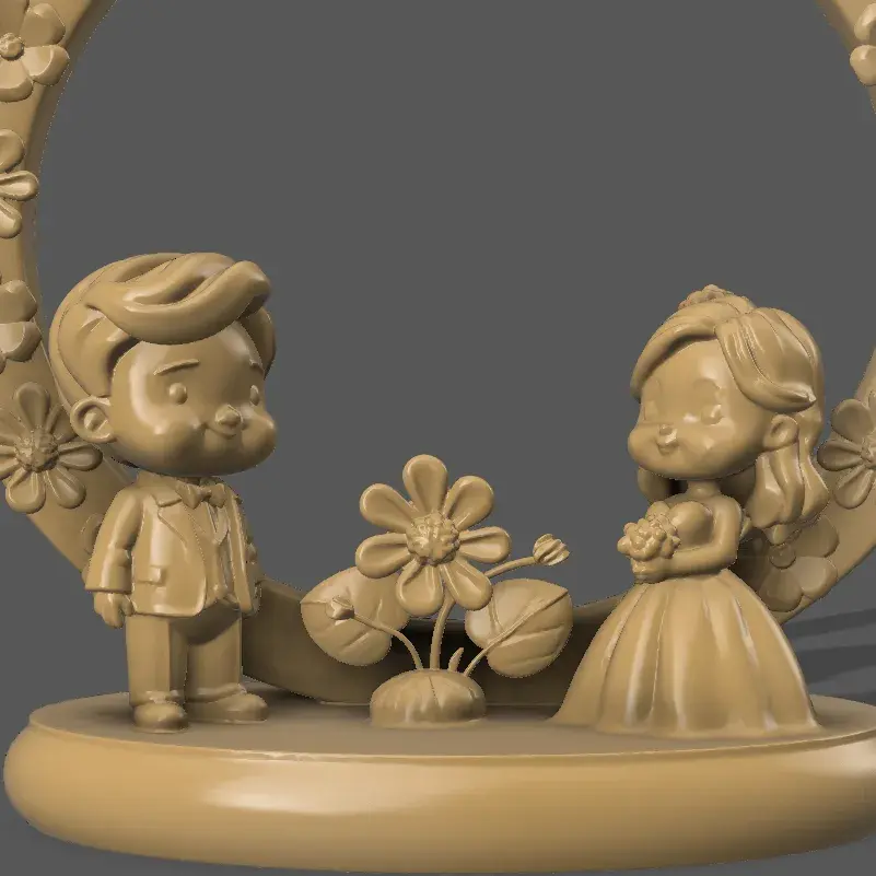 Other STL Descarga - Wedding Couple 3D Frame – Romantic STL for ...