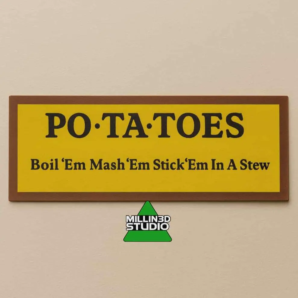 3D Printer Files | 3MF File | POTATOES Sign Lord of the rings LOTR ...