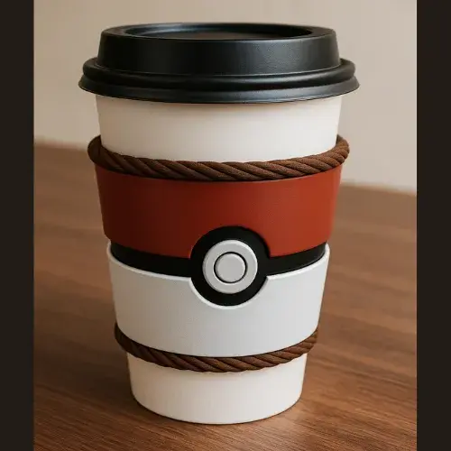 3D Printer Files | 3MF File | Coffee Cup Sleeve - Pokémon Poke ball ...