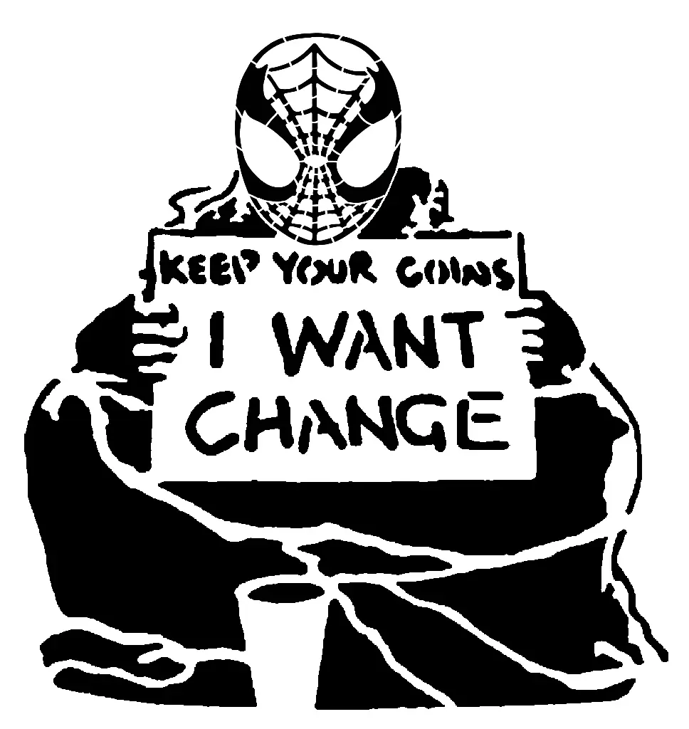 Free Digital Art STL Download - Spiderman Homeless stencilby SMT_M 🦊