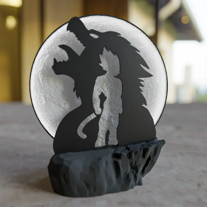 Other STL Download - Goku ss4 Moon Lampby Matb3d