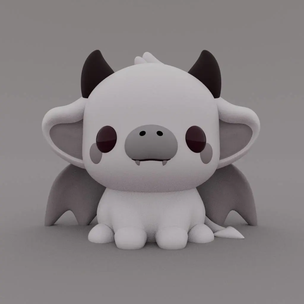Characters & Creatures STL Download - Kawaii Cow - Gargoyleby akash3dprints