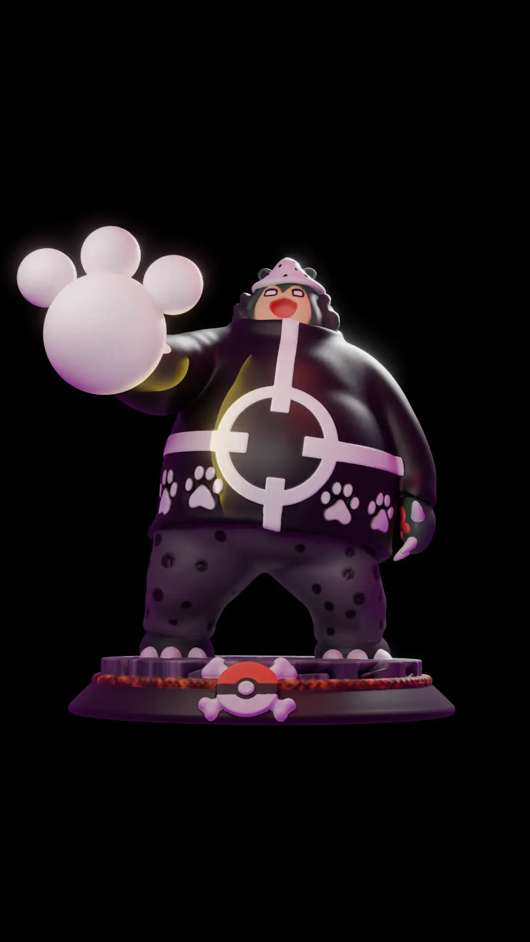 Characters & Creatures STL Download - Fusión Chibi Kuma x Snorlaxby ...