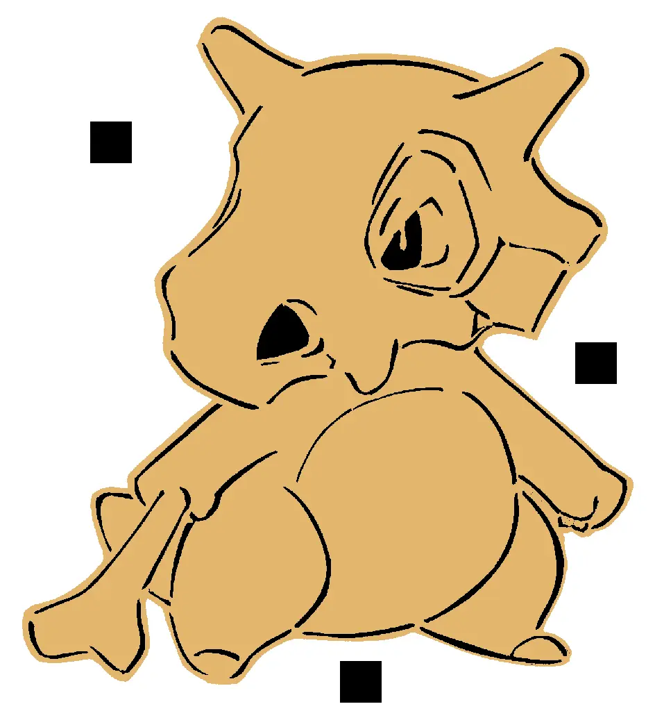 Free Other STL Download - 104 Cubone stencil +2Dby SMT_M 🦊