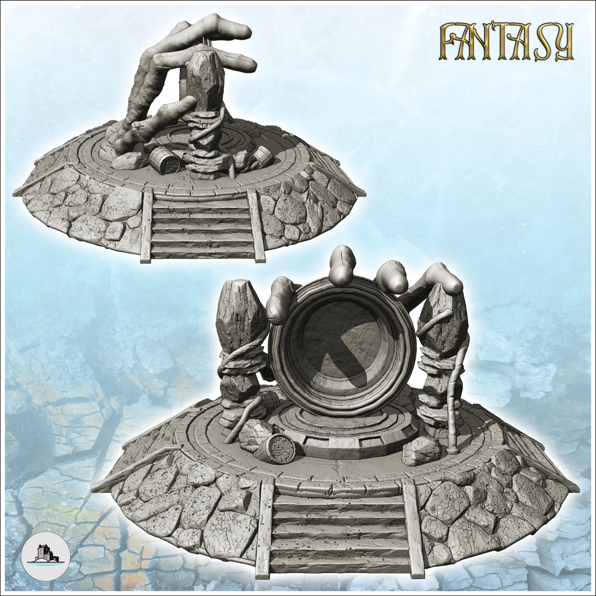 Miniature Games & Accessories STL Download - Fantasy altar on platform ...