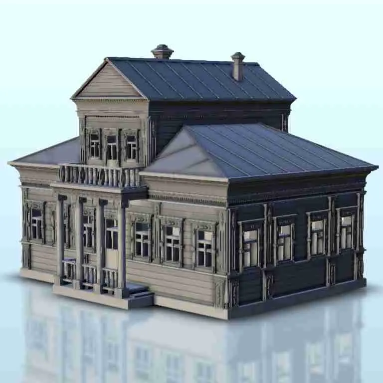 Other STL Download - Russian wooden house 6 - miniatures warhammer ...