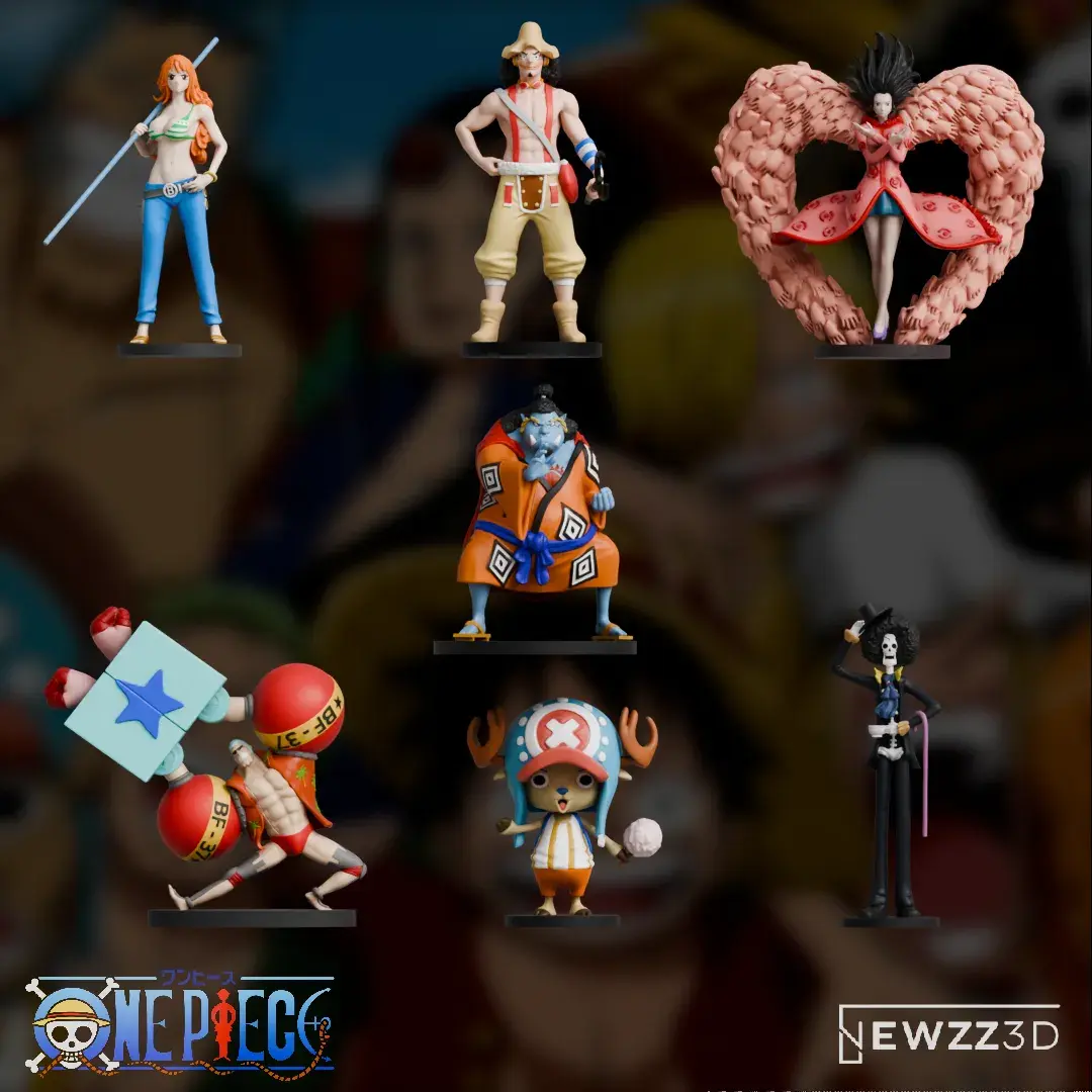 Characters & Creatures STL Download - One Piece Miniature Packby Newzz3D