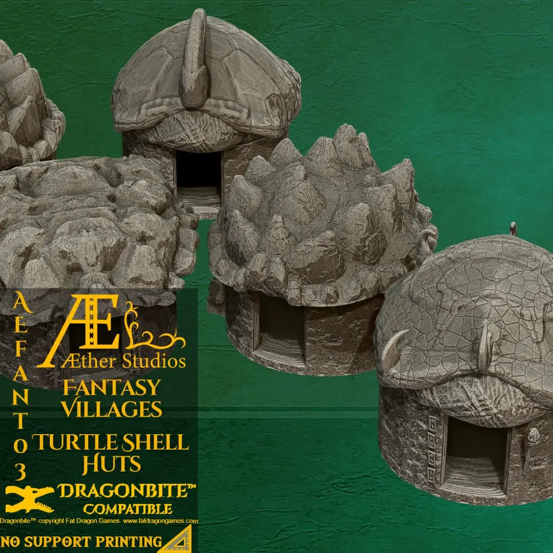 Other STL Download - AEFANT03 - Turtle Shell Hutsby Aether Studios