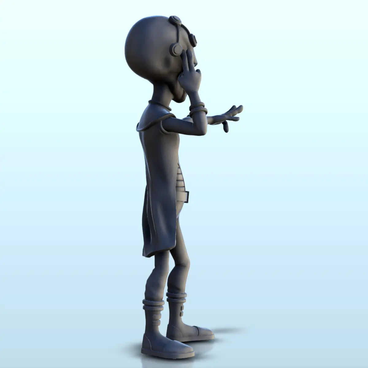 Characters & Creatures STL Download - Alien telepath with telepathy ...