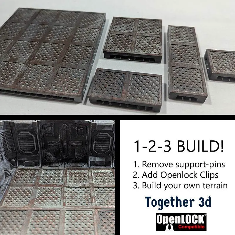 3D Printer Files | 3MF File | Sci fi tile - grid | Creality Cloud
