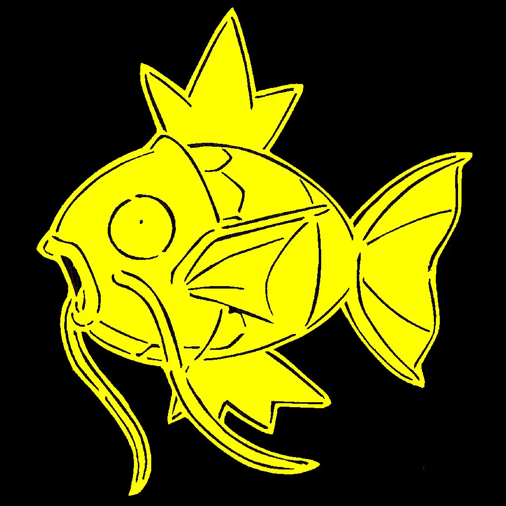 129 Magikarp stencil + 2D | 3D models download | Creality Cloud