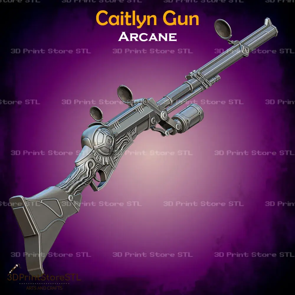 Cosplay STL Download - Caitlyn's Weapon Cosplay Arcane - STL Fileby 3D ...