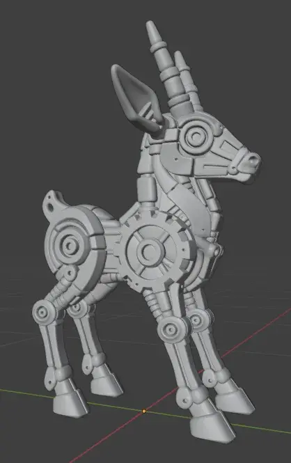 Sculptures & Artworks STL Download - Mechanical Deer Sculptureby ...