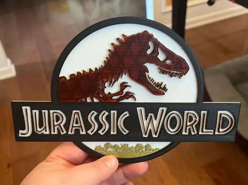 Home Decorations & Ornaments STL Download - Jurassic World Signby Gilles3D