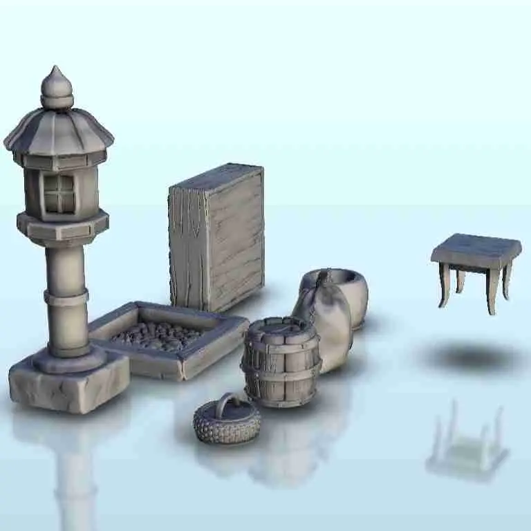 Other STL Download - Oriental interior set - asian scenery terrain ...