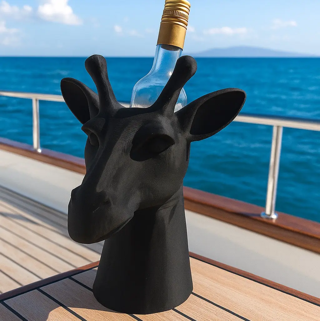 Home Decorations & Ornaments STL Download - Giraffe wine holderby ...