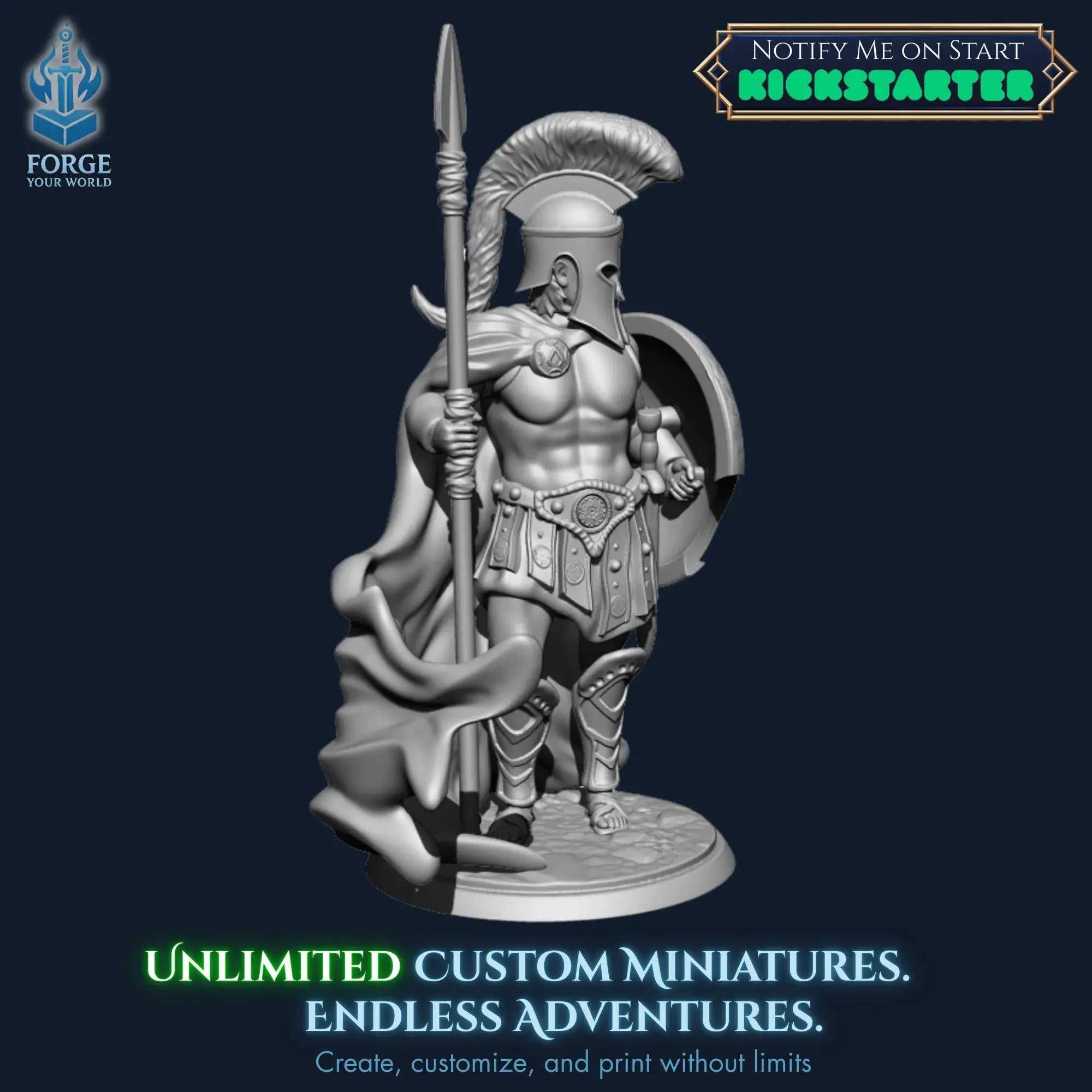 gratuita Characters & Creatures STL Descarga - Free Spartan Sample Mini | Forge Your World ...