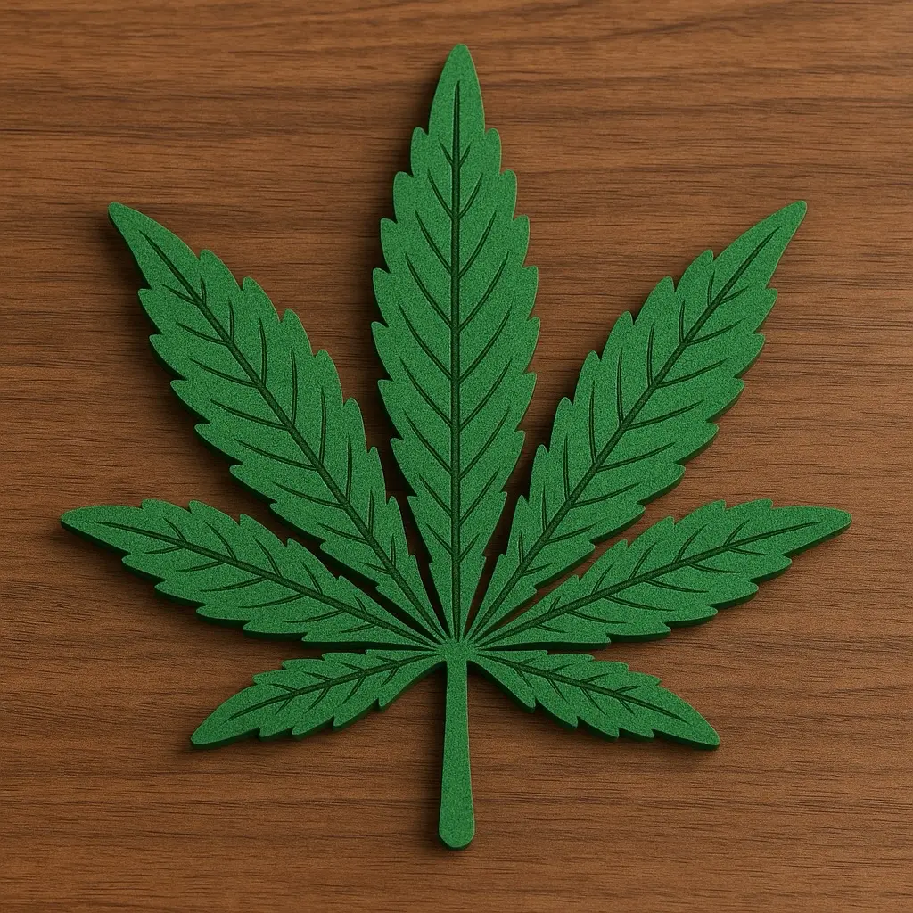 3D Printer Files | 3MF File | 💨 Cannabis Leaf Coaster 💨 | Creality Cloud