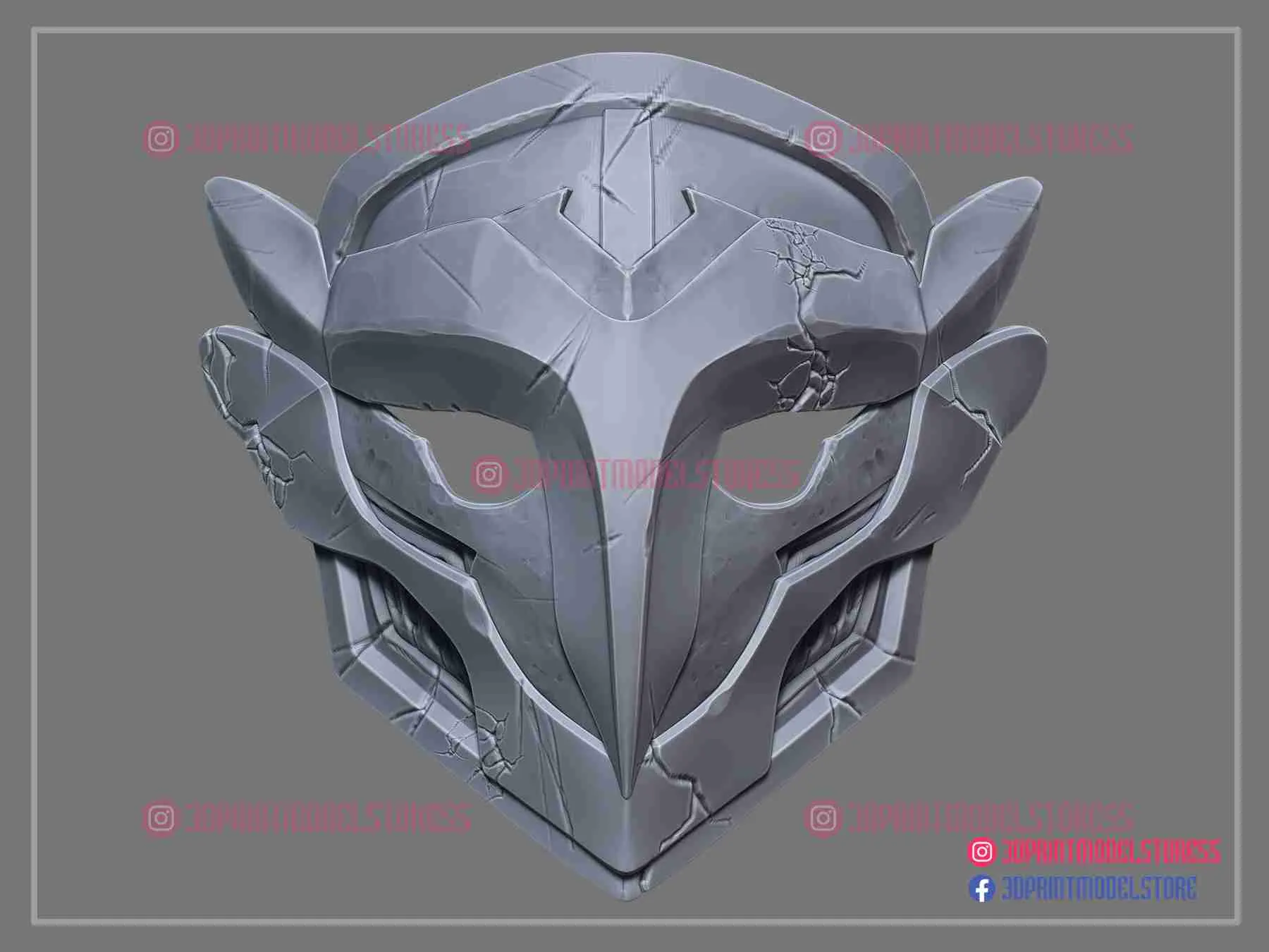 Cosplay STL Download - Firelight Leader Mask - League of Legends LOL ...