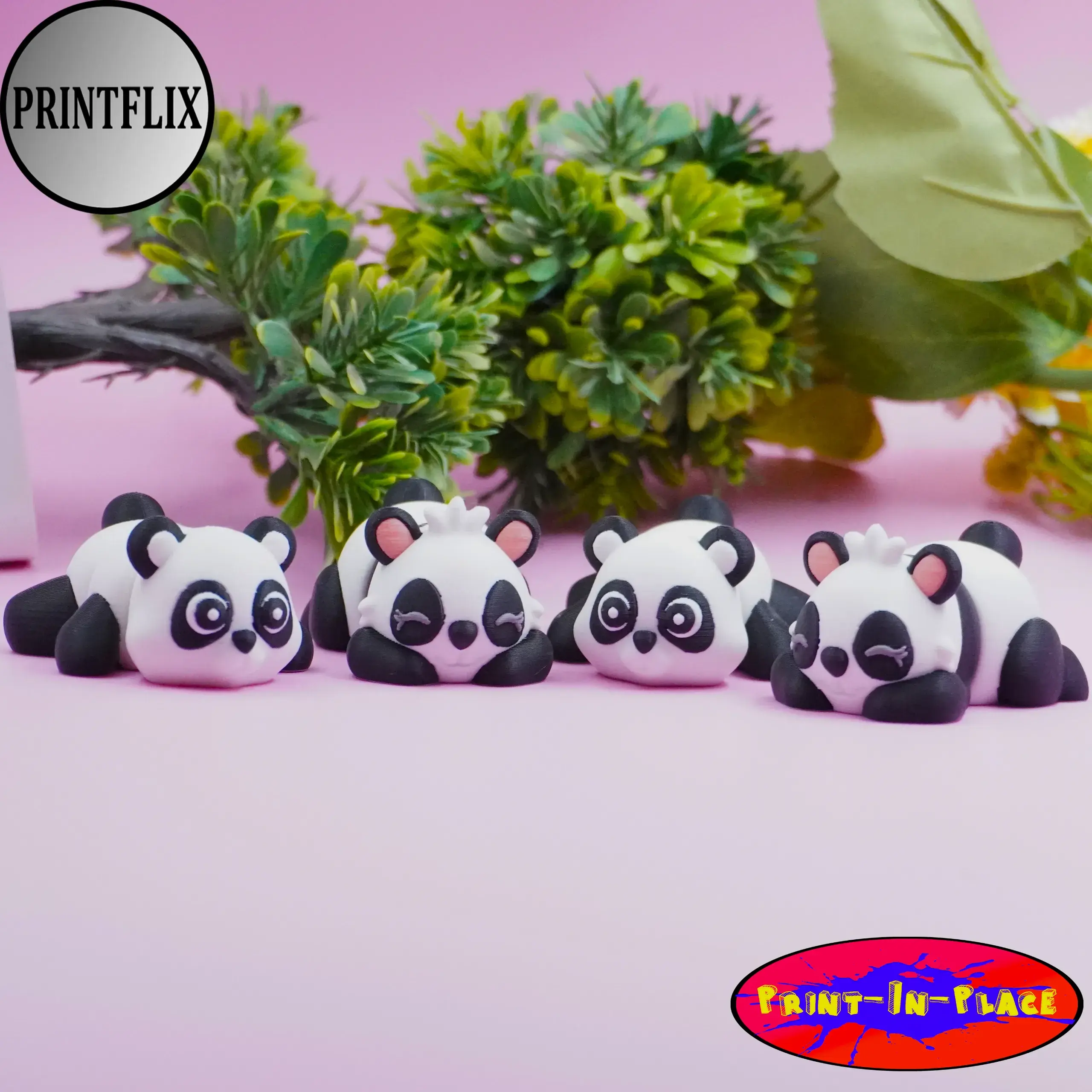 Characters & Creatures STL Download - CUTE FLEXI TINY PANDAby PRINTFLIX