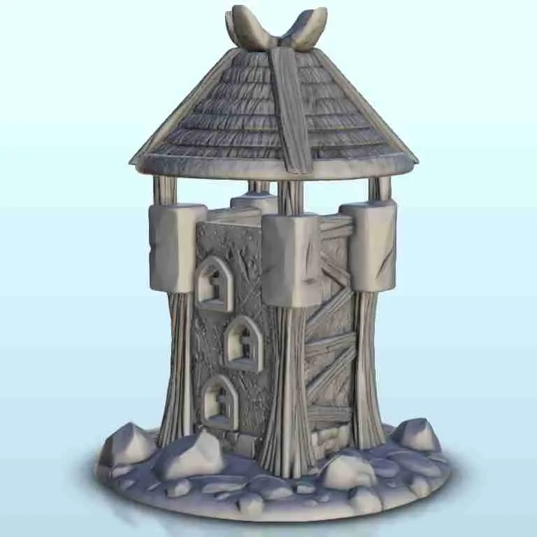 Miniature Games & Accessories STL Download - Watchtower in wood and ...