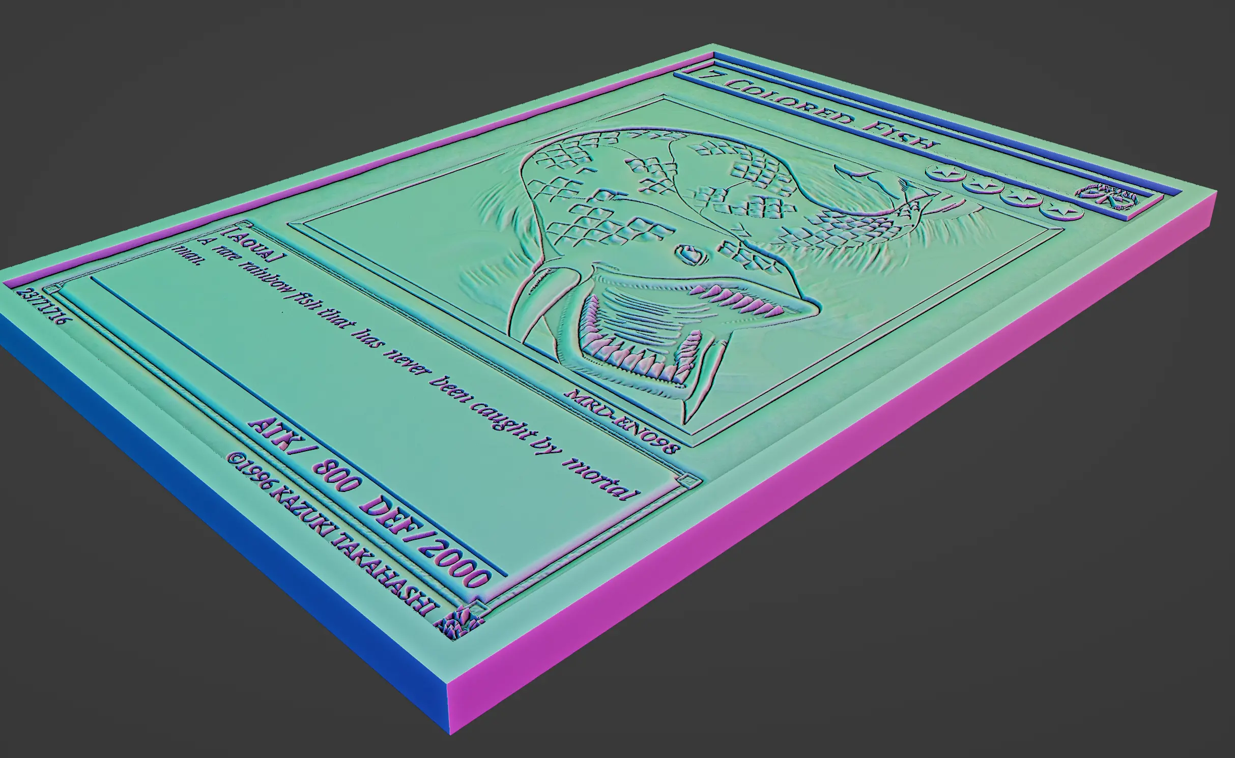 Free Other STL Download - 7 COLORED FISH - YU-GI-OH!by Wsonuchiha3D