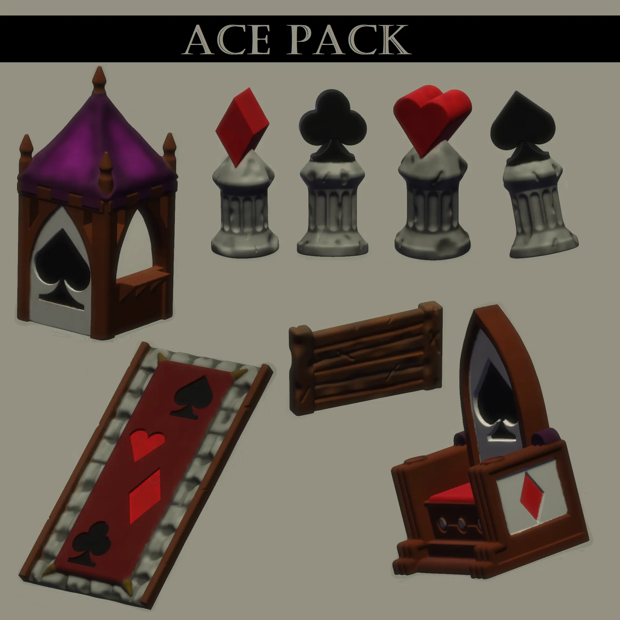 Board Games & Card Games STL Download - Ace packby ForTheGoldenEgg