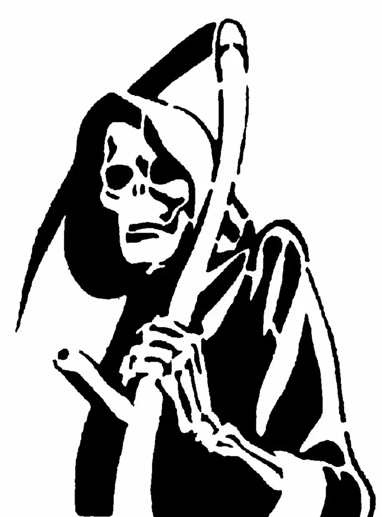 Free Characters & Creatures STL Download - Grim Reaper stencilby SMT_M 🦊