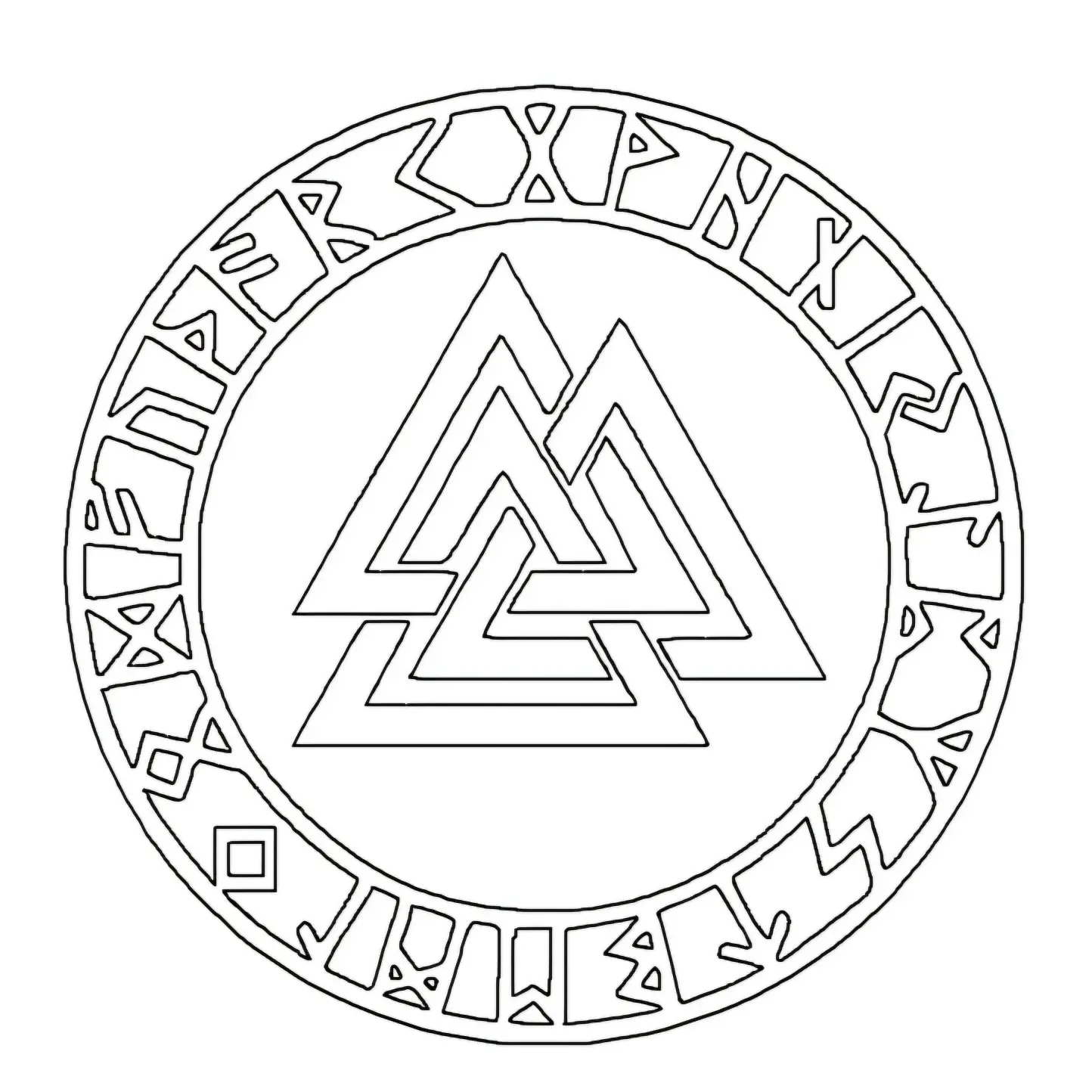 Badges & Coins STL Download - a Rune Valknútr, Valknut, Валькнутby ...
