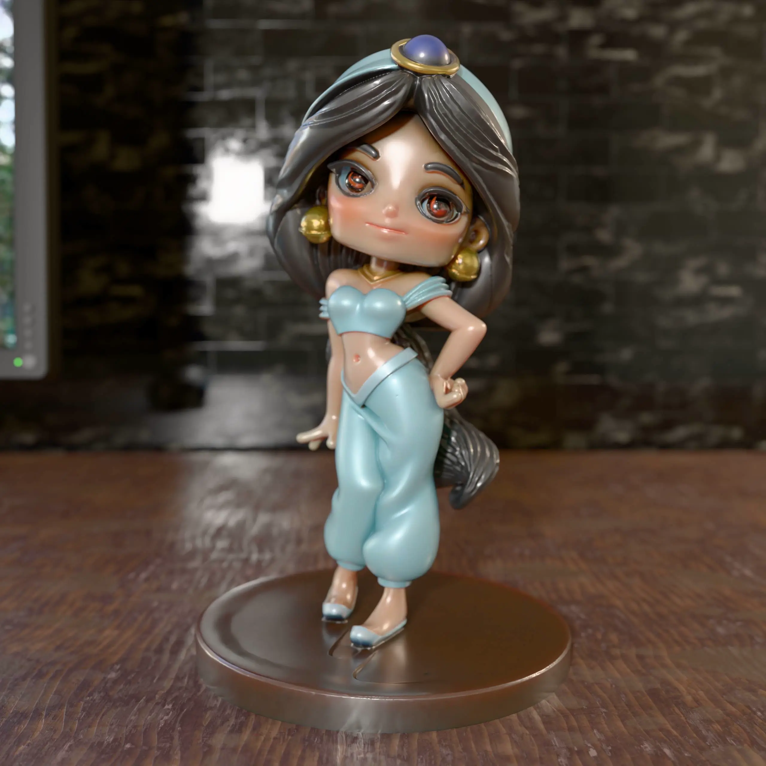 3D Printer Files | 3MF File | Jazmine Chibi Aladdin | Creality Cloud