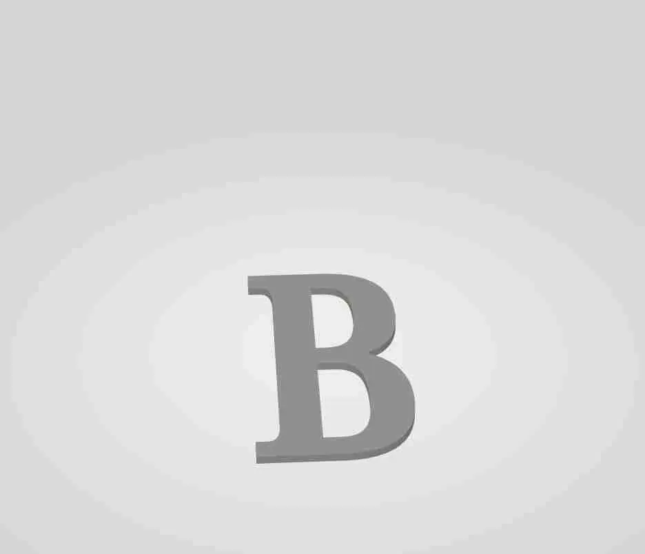 3D Printer Files | 3MF File | Thin Letter B | Creality Cloud