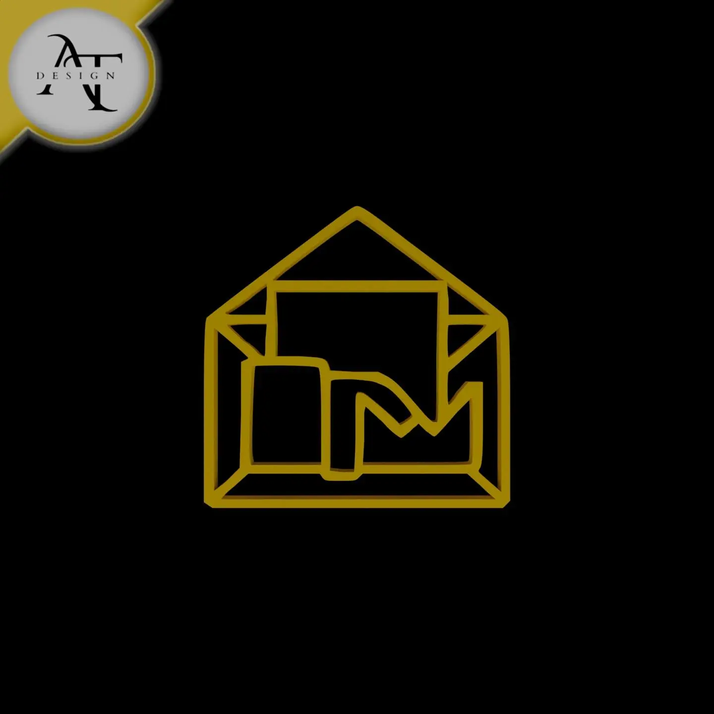 Бесплатная Digital Art STL Download - Simple Letter Symbol - 2D Art ...
