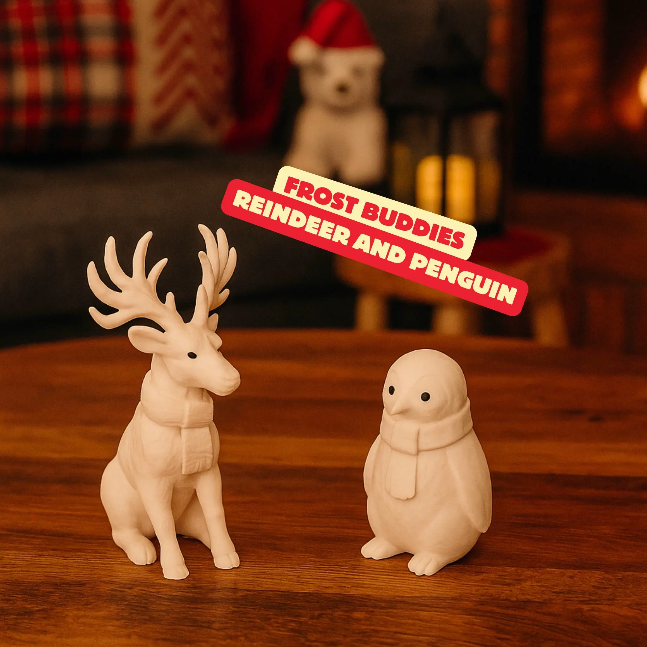 3D Printer Files | 3MF File | FROST BUDDIES – REINDEER & PENGUIN ️ ...