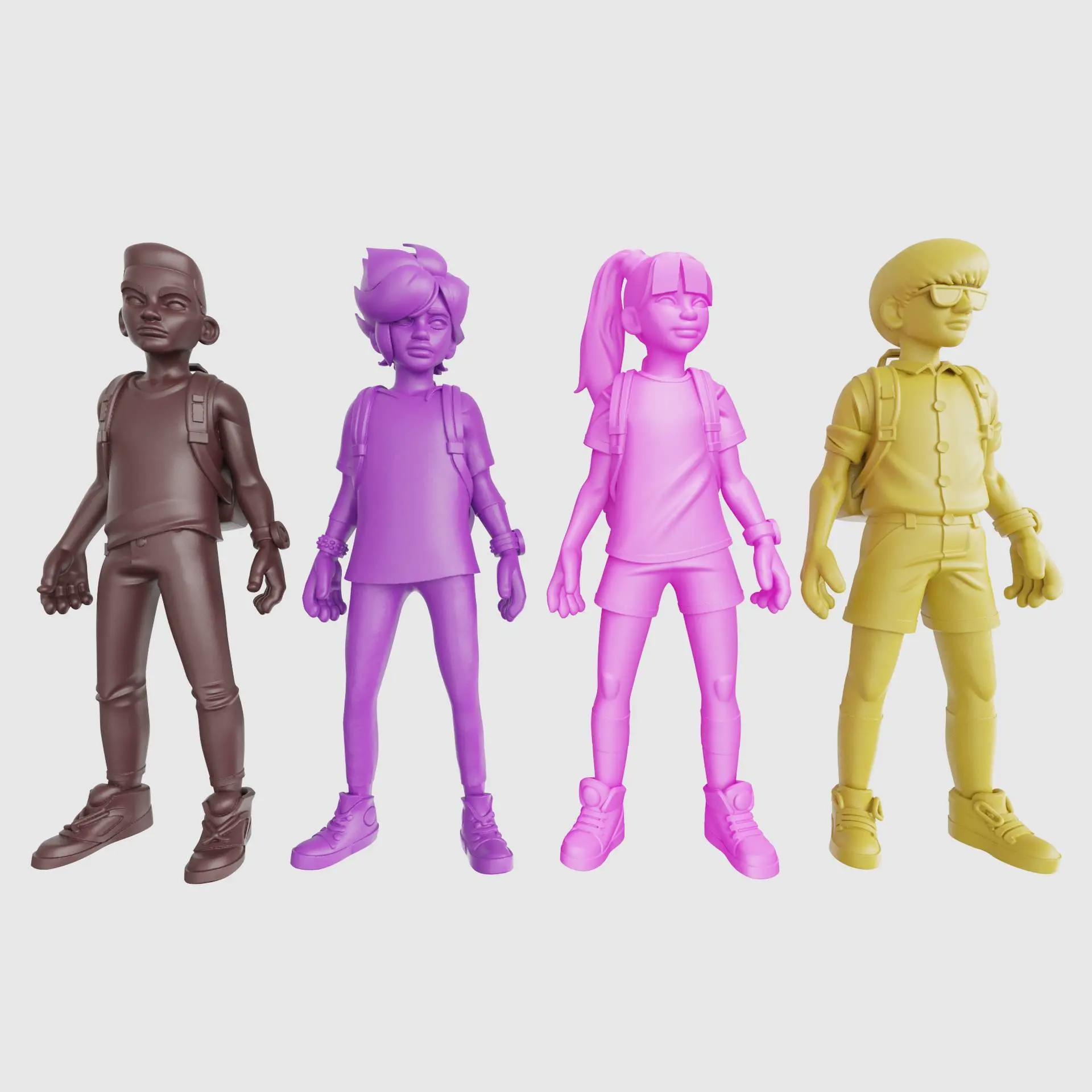 Sculptures & Artworks STL Download - GROUNDED - 3D MODEL PACK X4by ...