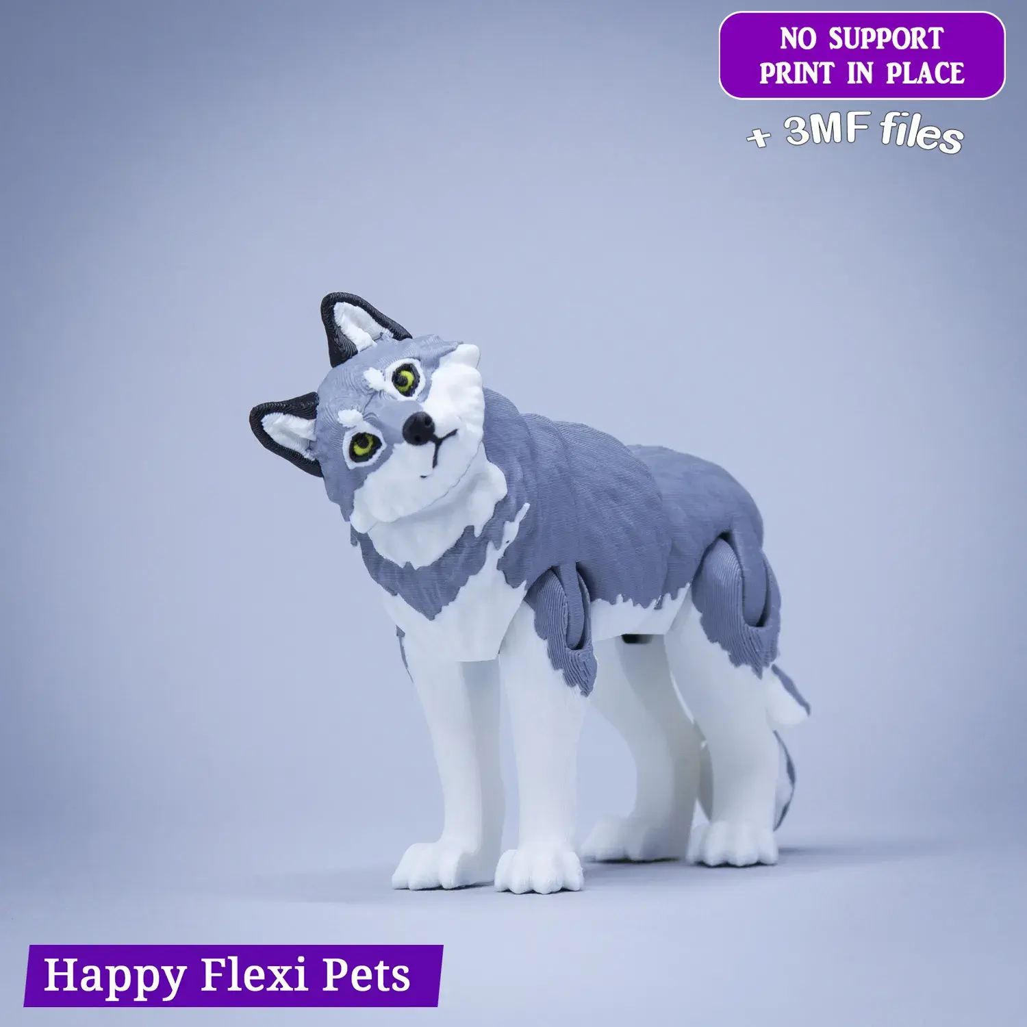 Other STL Download - Realistic flexi Wolf toyby Happy Flexi Pets