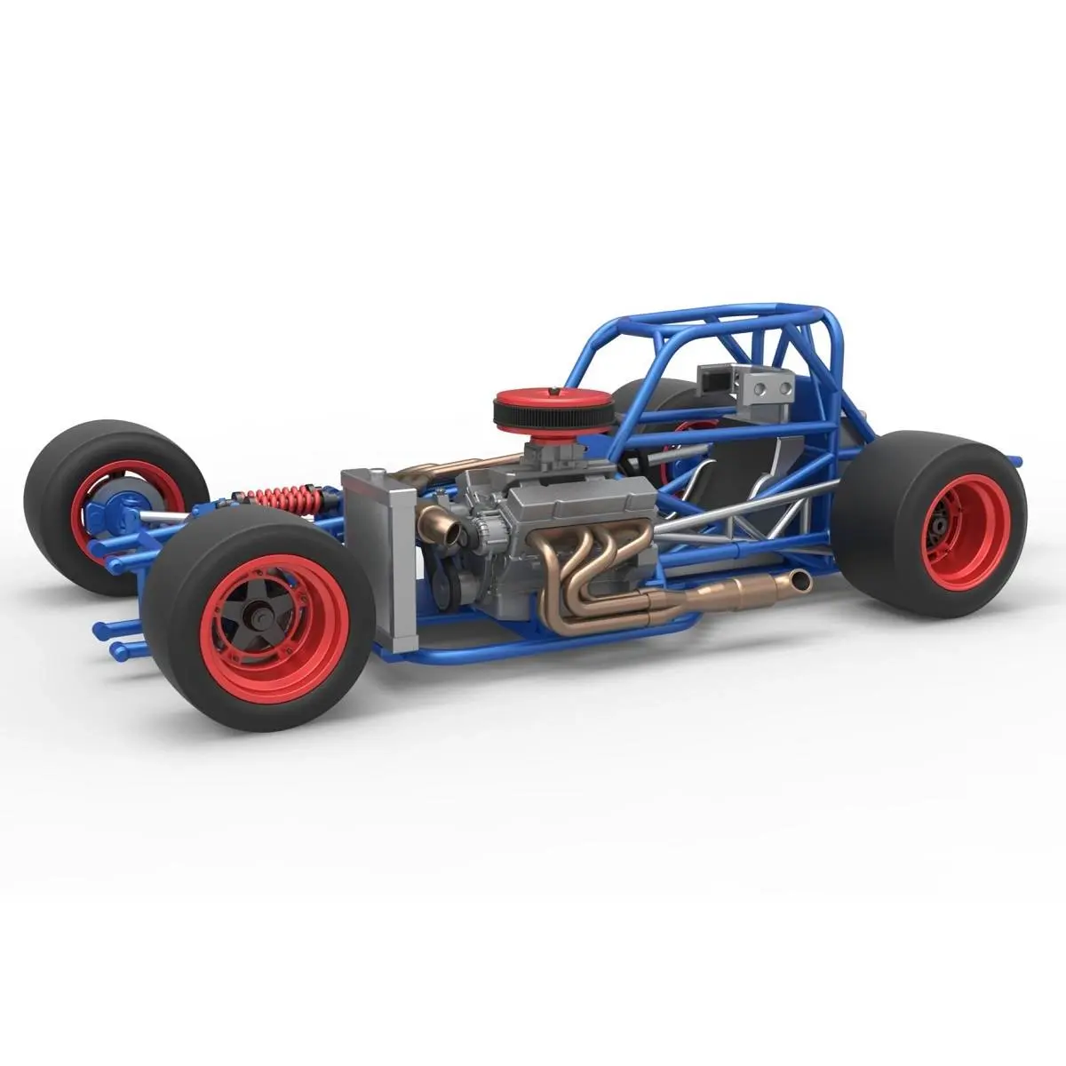 Vehicles & Machinery STL Download - Supermodified front engine race car ...