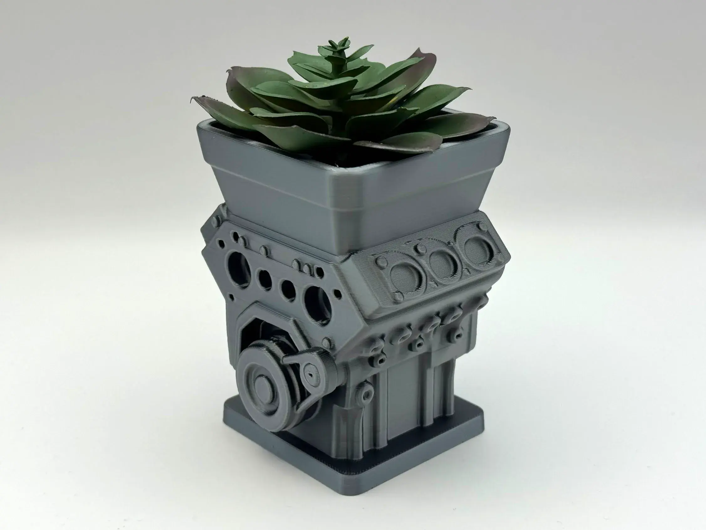3D Printer Files | 3MF File | Engine Block Planter | Creality Cloud