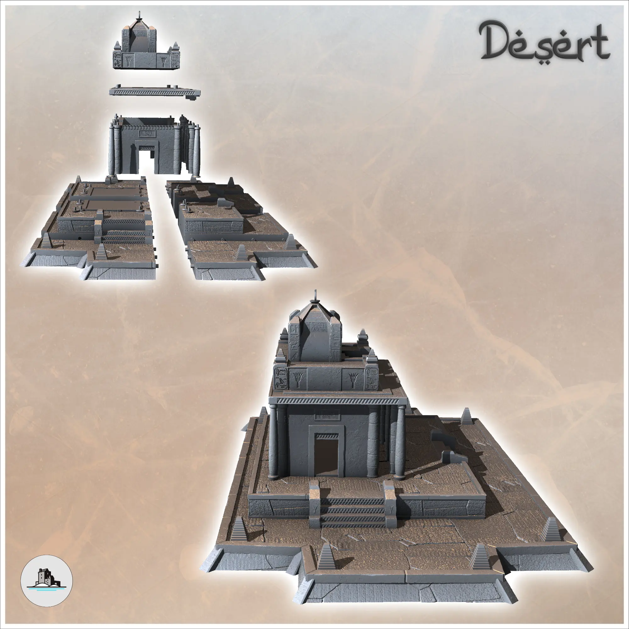 Other STL Download - Large desert altar with wide stone platform and ...