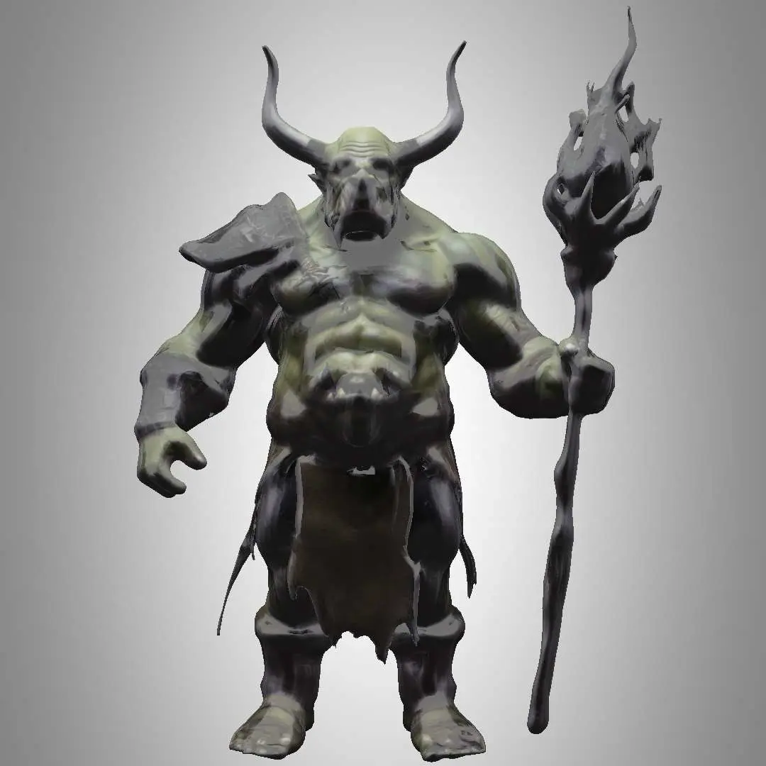 Characters & Creatures STL Download - Orc fantastic figurineby Makecoeur
