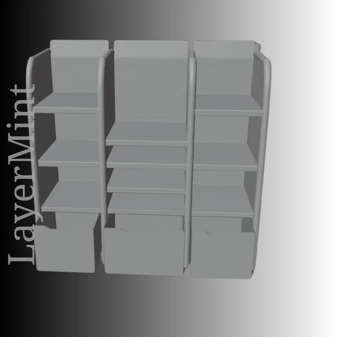 Other STL Download - Triple Shelf Desk Organizer with Drawers - 3D ...