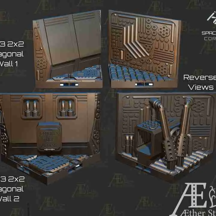 3D Printer Files | 3MF File | AESS310: Space Ships 3 Core Interior ...