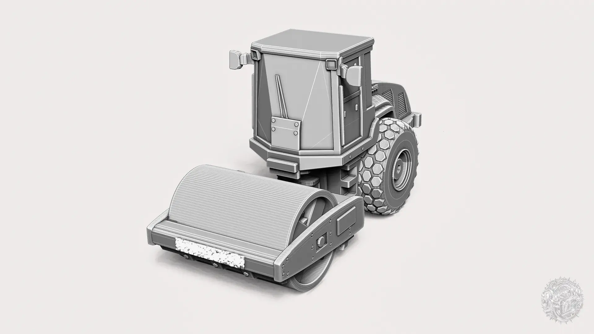 Vehicles & Machinery STL Download - Smooth Drum Soil Compactor RoZby ...