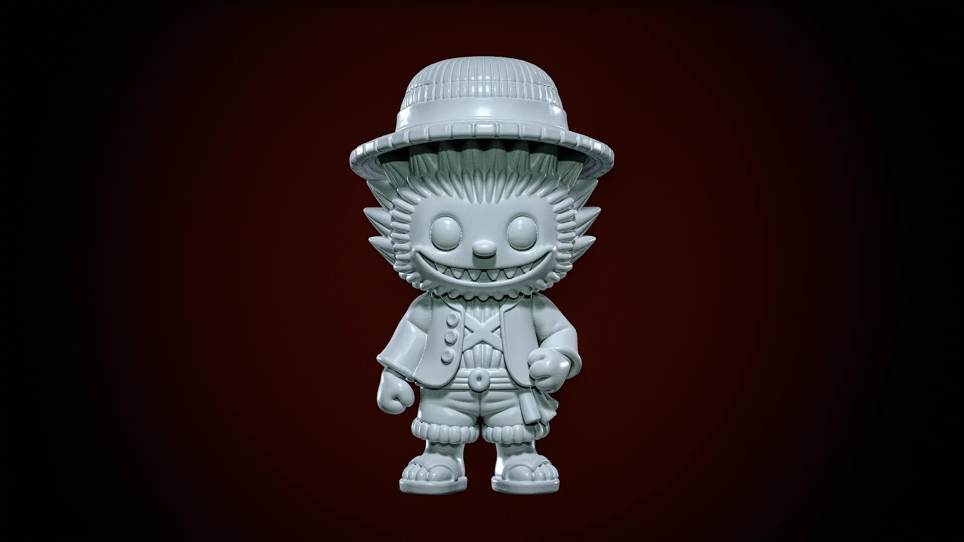 Other STL Download - Labubu Monkey D Luffy statue - 3D printby DesignerDC