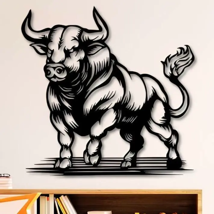 Home Decorations & Ornaments STL Download - 🐂🔥 Raging Bull 2D Wall Art ...