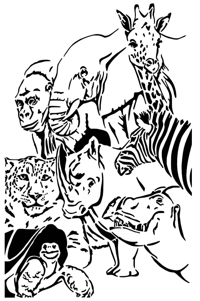 Free Digital Art STL Download - Zoo stencilby SMT_M 🦊