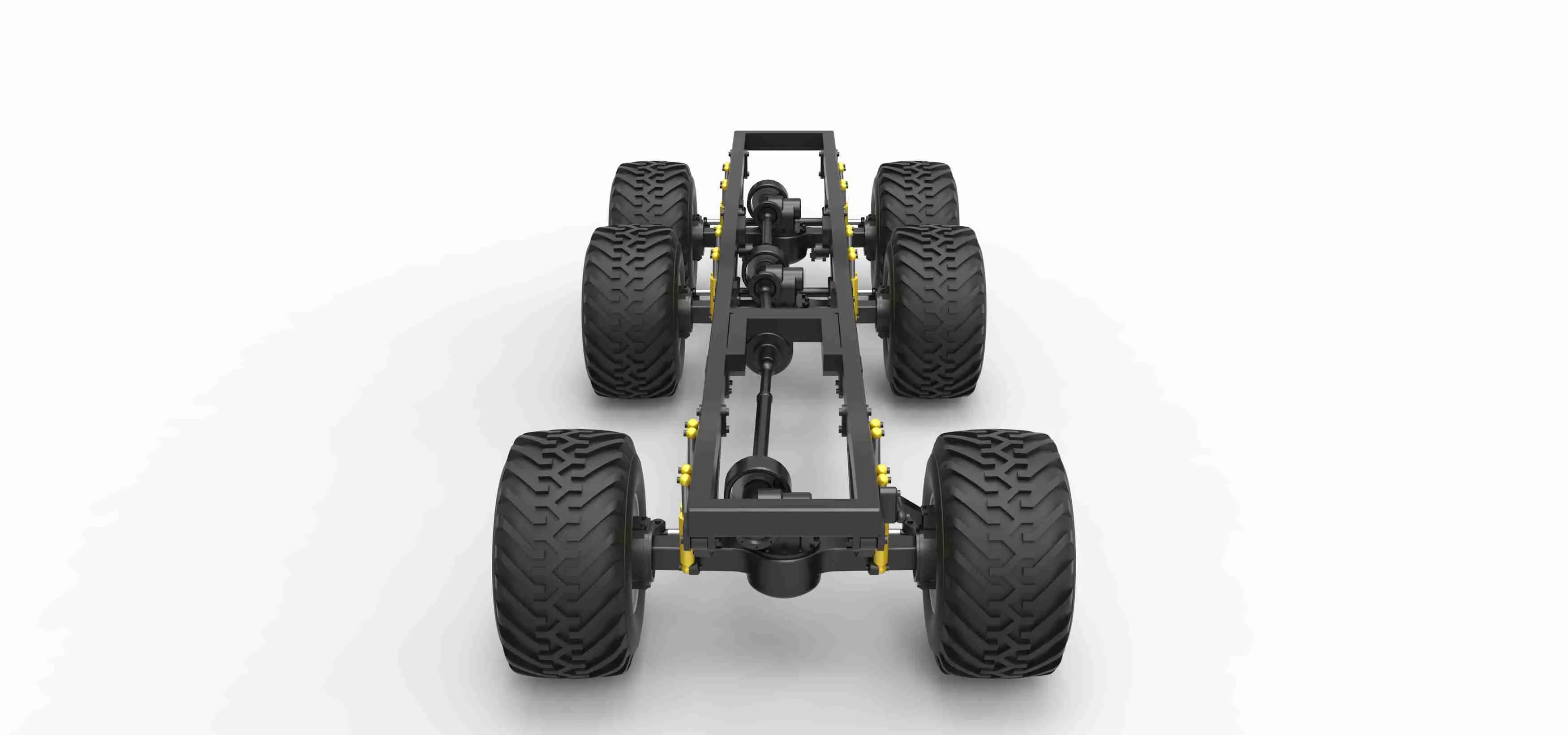 Chassis of 6x6 Monster Truck Version 1 Scale 1:25 | 3D models download ...