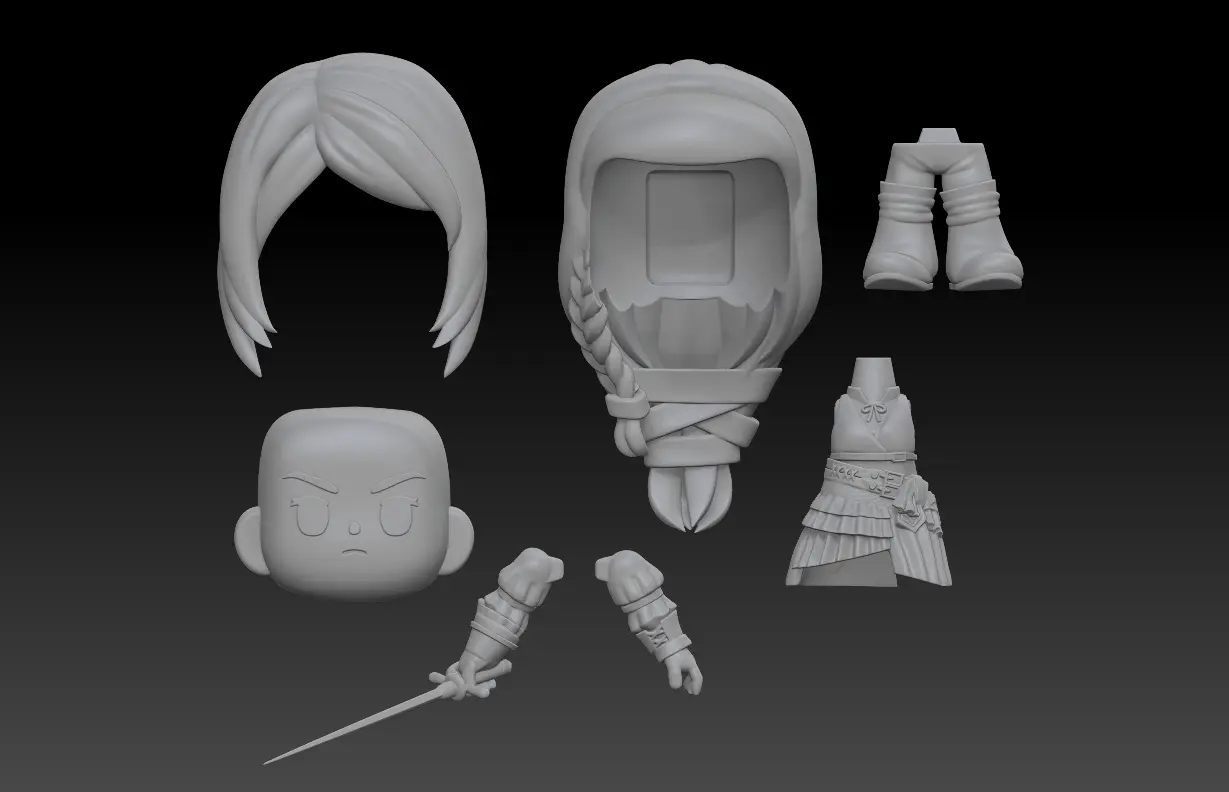 Characters & Creatures STL Download - FFXVI : JILL WARRICK CHIBIby ...