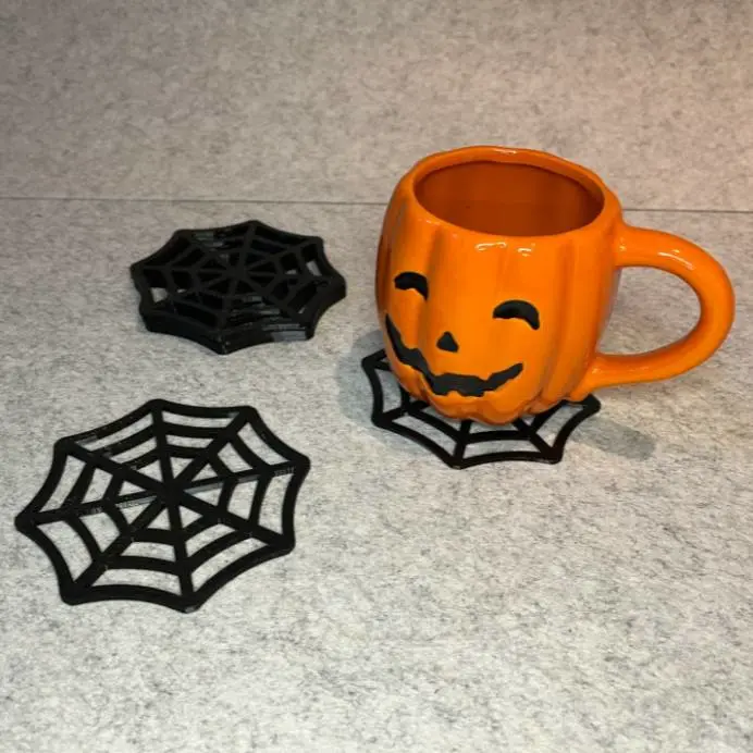 3D Printer Files | 3MF File | Halloween Spider's Web coaster | Creality ...