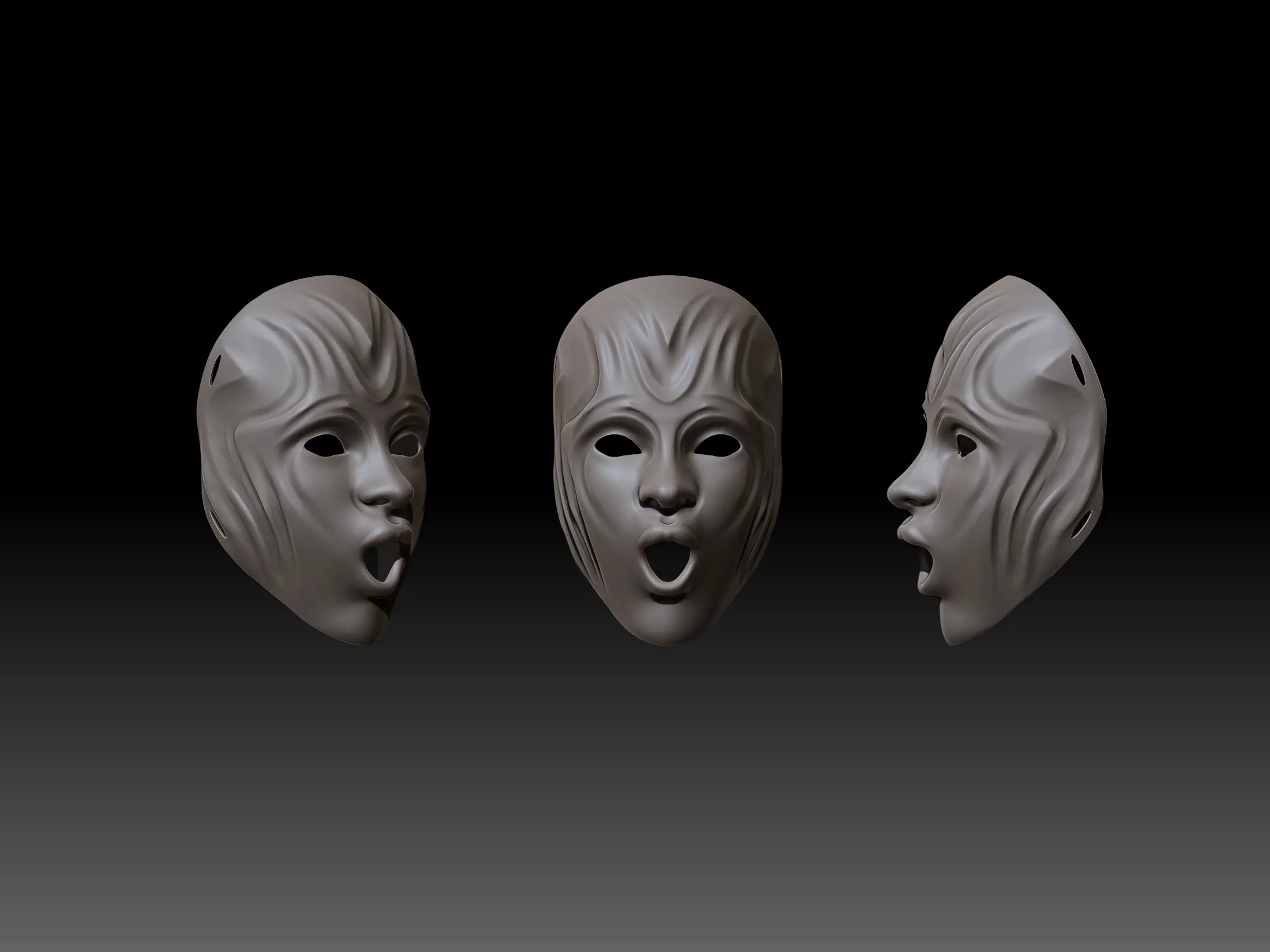 Fashion STL Download - Woman maskby user5433773096